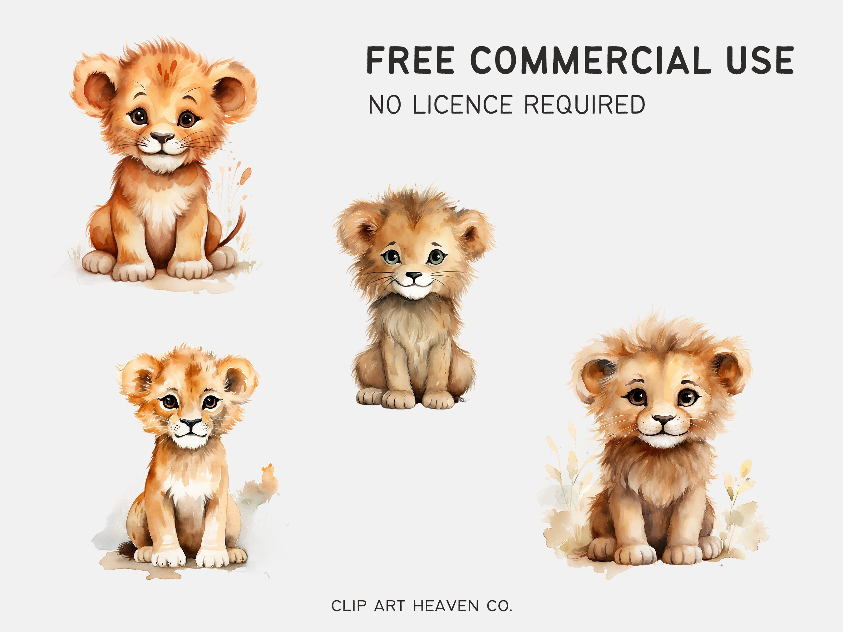 Baby Lion Clipart, Baby Lion PNG, Watercolor Baby Lion Baby Lion PNG ...