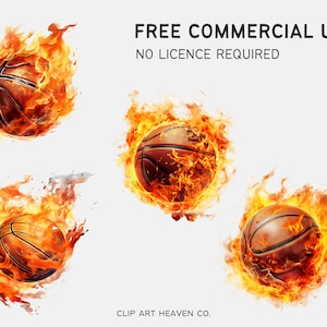 Basketball on Fire Clipart | 10 PNG | Basketball Clipart Basketball PNG ...