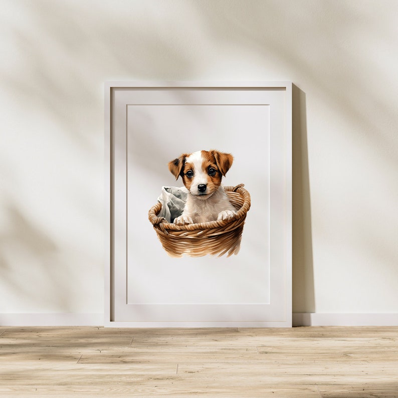 Watercolor Jack Russell Clipart: Puppy Dog PNG Images (digital Download ...