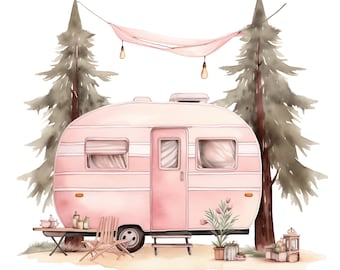 Camping Clipart, Girl Camping Clipart, Campfire PNG, Camper PNG ...