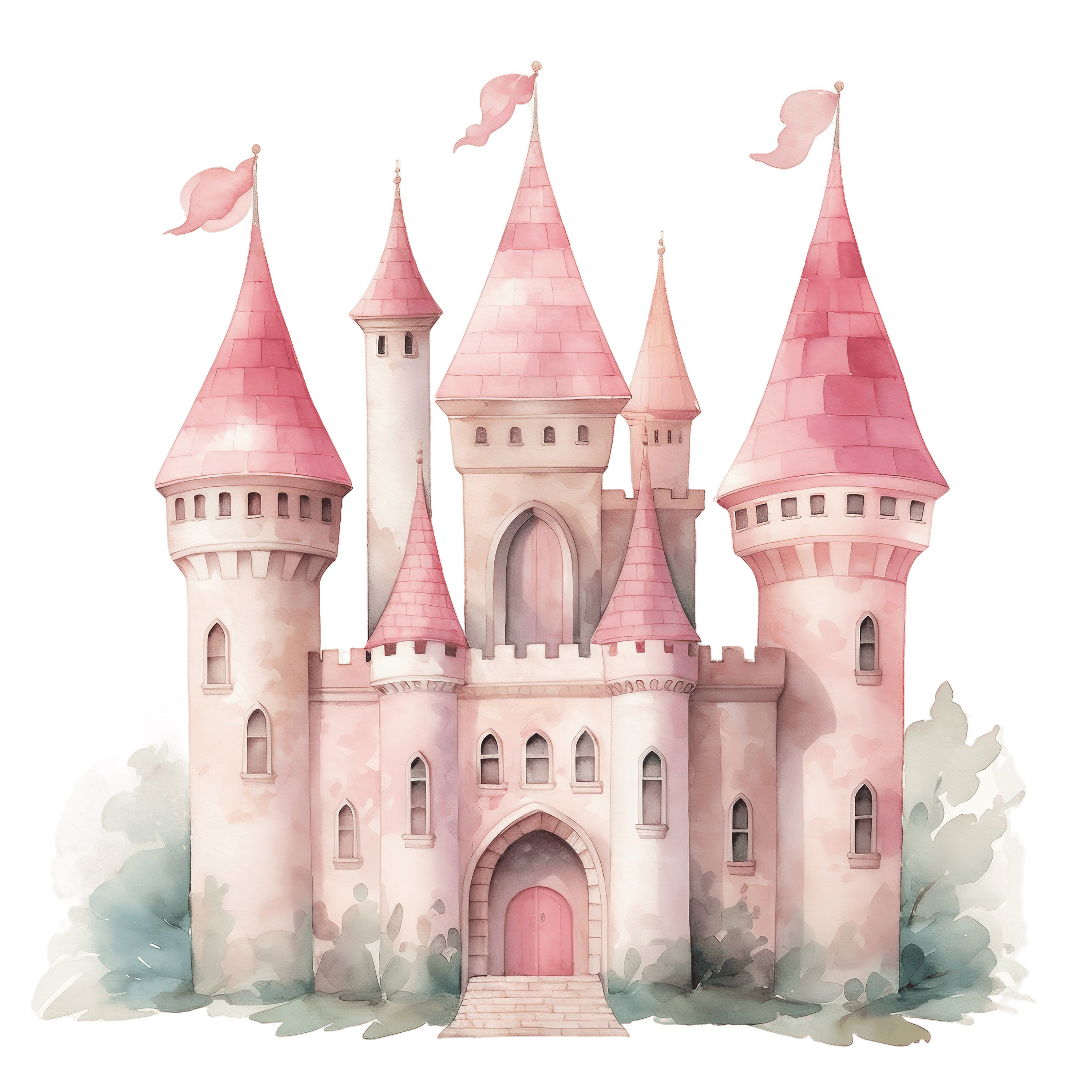 Rosa Castillo de cuento de hadas Clipart / 10 JPG / Magic - Etsy México