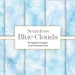 Blue Seamless Background 10 PNG Sky Watercolor Digital Paper Seamless ...