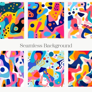 Modern Abstract Shapes Digital Paper | 10 JPG | Patterns, Trendy Mod ...