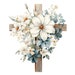 Flower Cross Watercolor, Lily Cross Watercolor, Pastel Clipart Cross ...