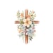 Flower Cross Watercolor, Lily Cross Watercolor, Pastel Clipart Cross ...