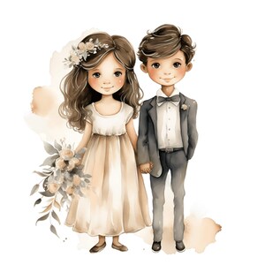 Kids in Wedding Clipart | 10 JPG Clipart | Children in Ceremony ...