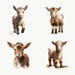 Baby Goat Clipart | 10 Transparent PNG, Digital Download | Farm Animals ...