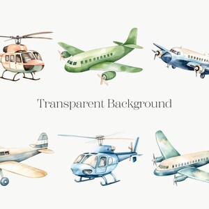 Airplane Clipart | 10 PNG | Watercolor Aviation Clipart Watercolor ...