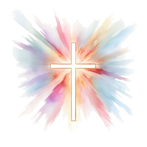 Watercolor Light Ray Cross 10 JPG Cross Clipart Heaven Watercolor Clip ...