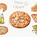 Watercolor Pizza Clipart, 10 Transparent PNG, Bakery PNG, Italian Food ...