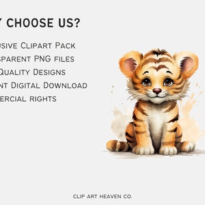Cute Tiger Watercolor | 10 Transparent PNG | Png Tiger Clipart ...