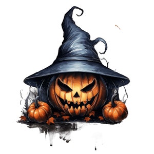 Halloween Pumpkin Clipart | 10 High Quality JPG | Fall Spooky Halloween ...