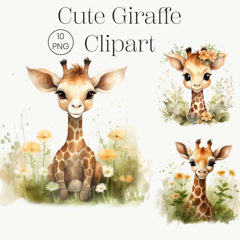 Baby Giraffe Art - Etsy