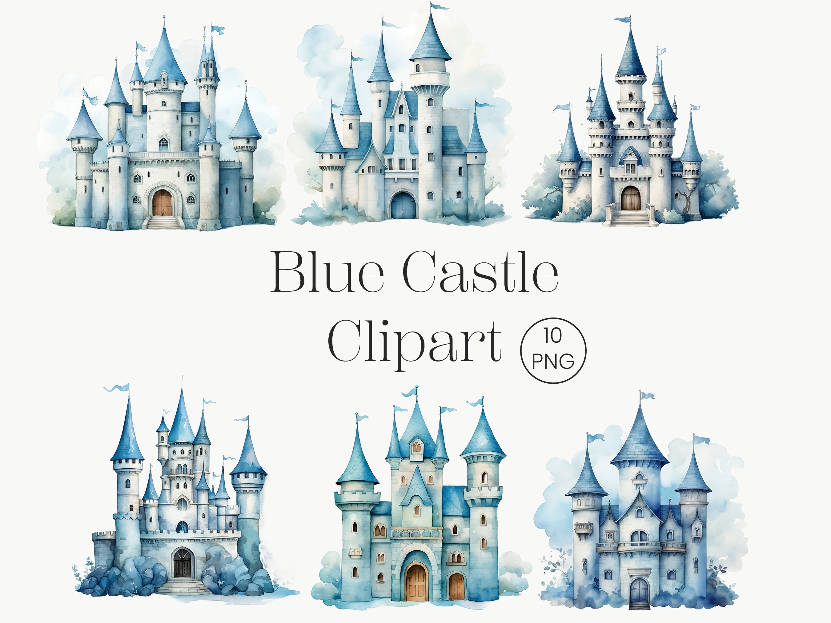 Blue Fairytale Castle Clipart 10 Transparent PNG Magic Kingdom ...