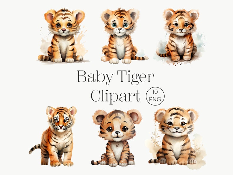 Cute Tiger Watercolor 10 Transparent PNG Png Tiger Clipart Watercolor ...
