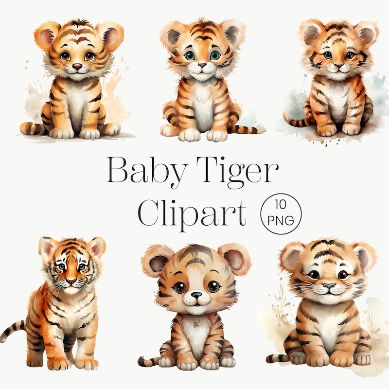 Tiger Watercolor - Etsy