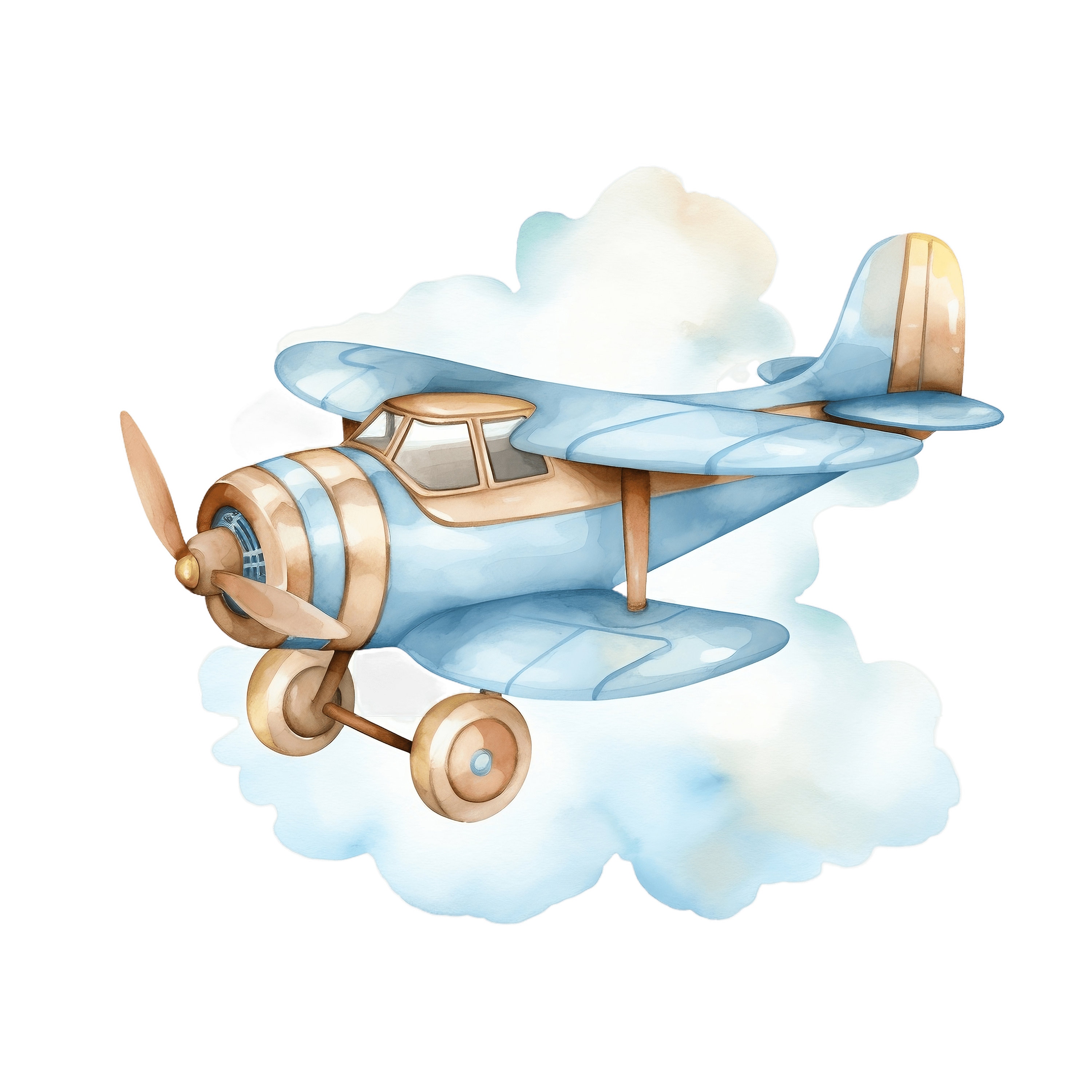 Watercolor Airplane Clipart: Baby Boy Nursery Art (JPG Printable) - Etsy