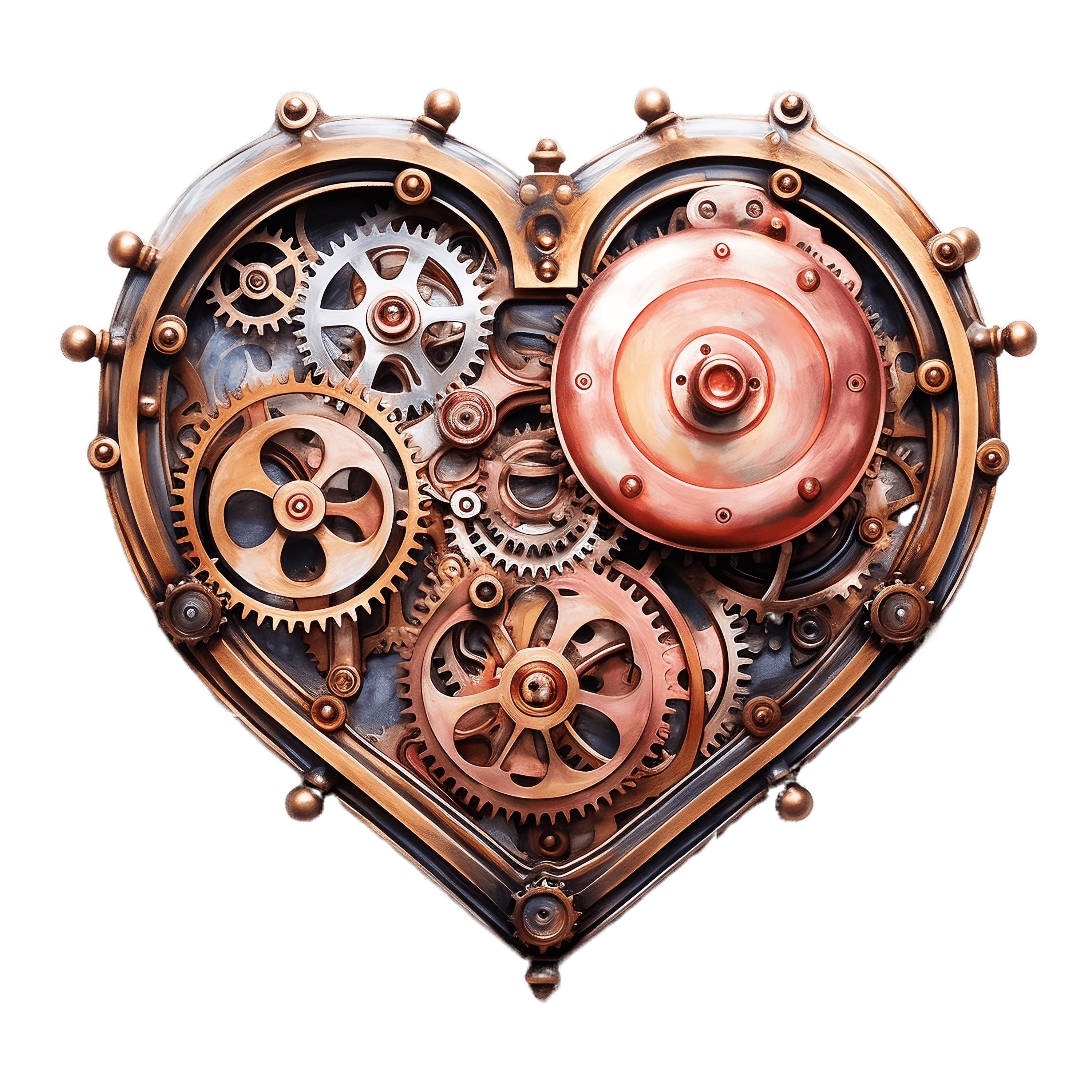 Steampunk Heart Clipart 10 High Quality JPG Heart Clipart - Etsy