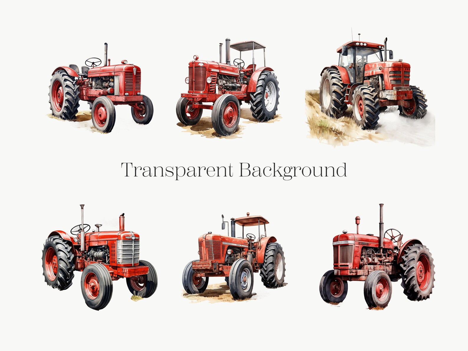Red Tractor Clipart | 10 High Quality Transparent PNG | Farm Tractor ...