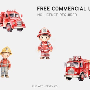 Fire Department Watercolor Clipart | 10 PNG | Fire Truck Fire Station ...