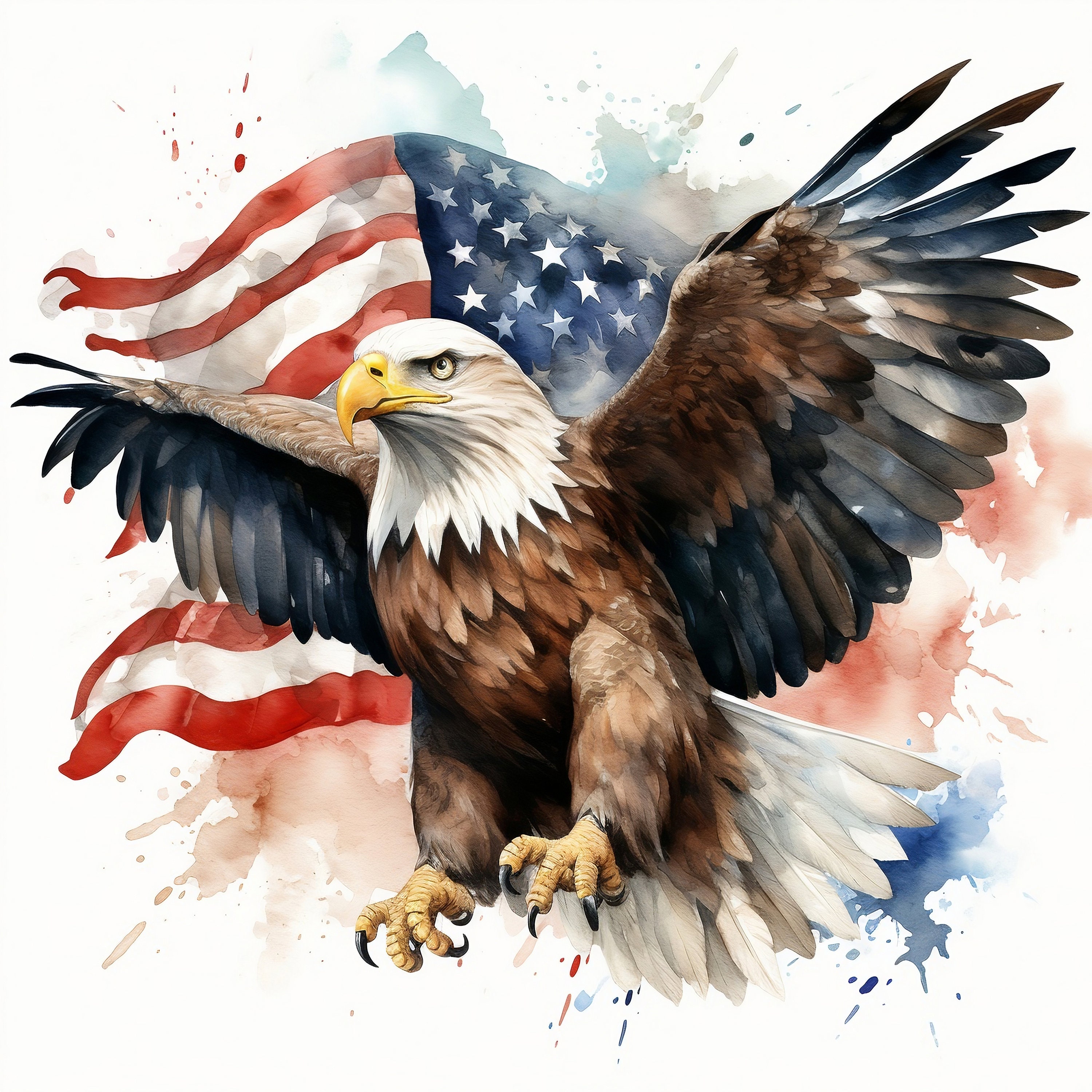 American Eagle Flag Clipart, 10 JPG, Patriotic USA Eagle Flag Clipart ...