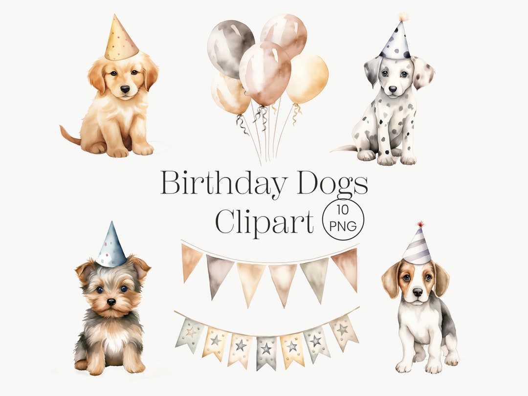 Puppy Clipart 10 PNG Birthday Puppy Party Clipart, Cute Puppy Clipart ...