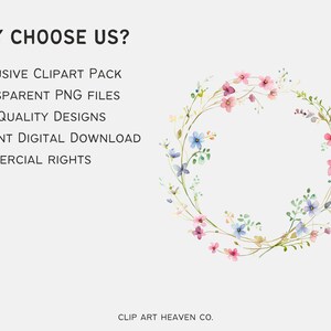 Watercolor Spring Wreath | Transparent PNG Blue Floral Wreath Clipart ...