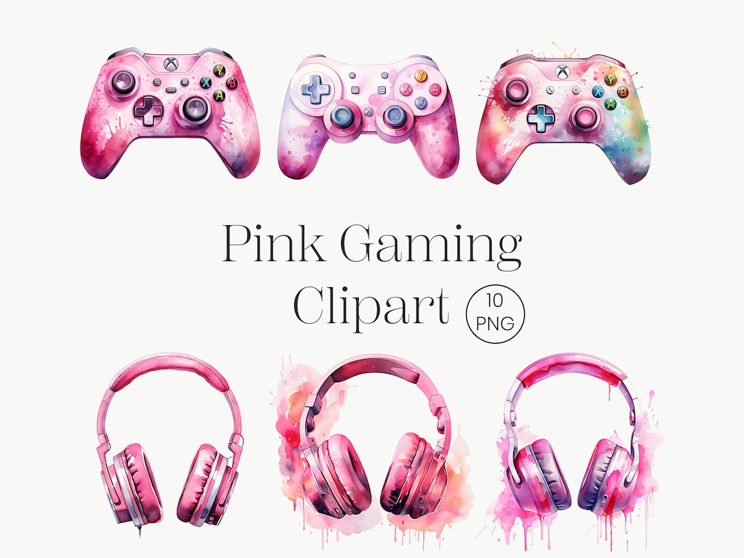 Girl Gamer Controller Clipart | 10 Transparent PNG | Pink Controller ...