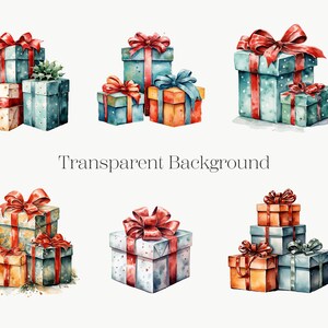 Christmas Gifts Watercolor | 10 High Quality Transparent PNG ...