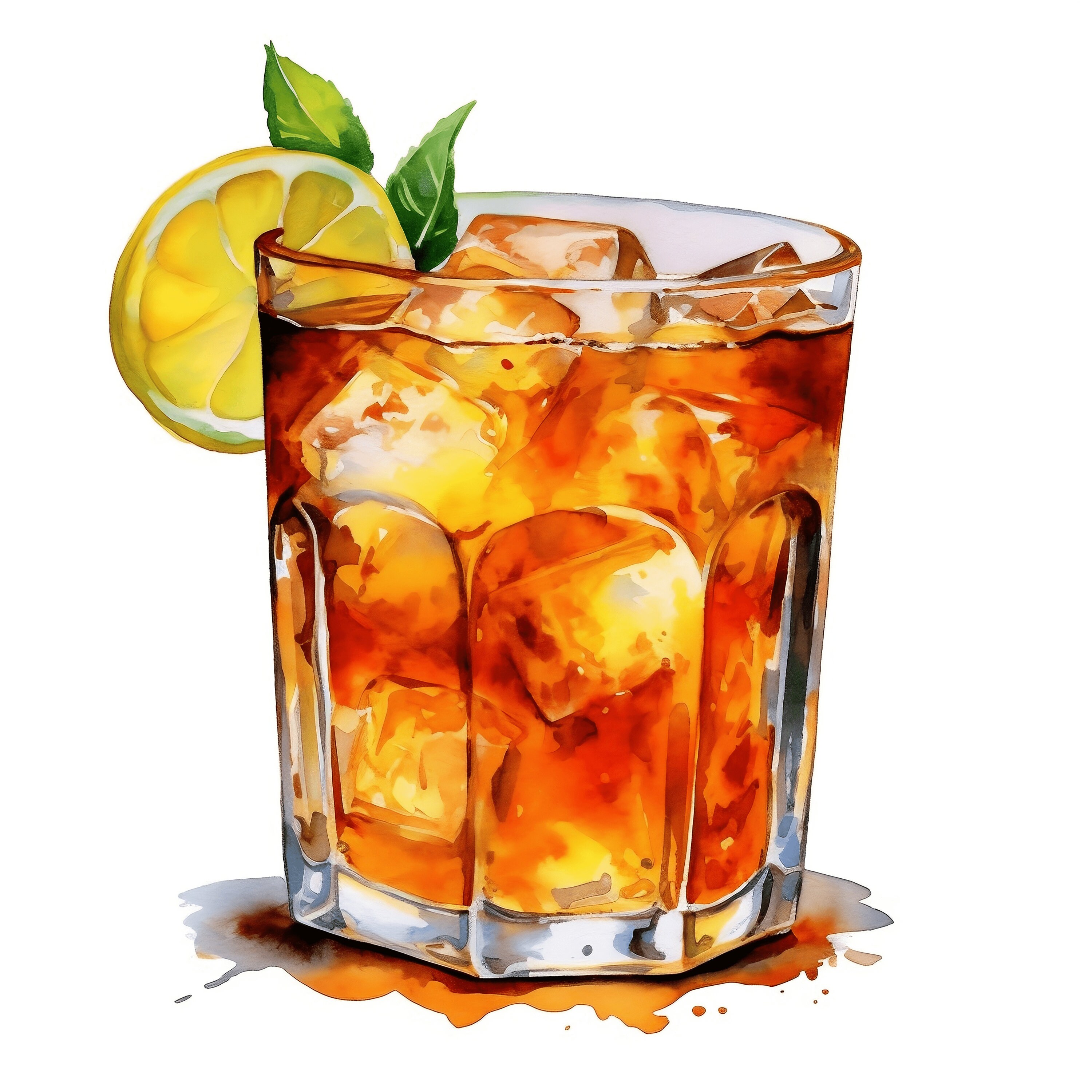 Iced Tea 10 Watercolor Clip Art JPG Files Clip Art (Download Now) - Etsy