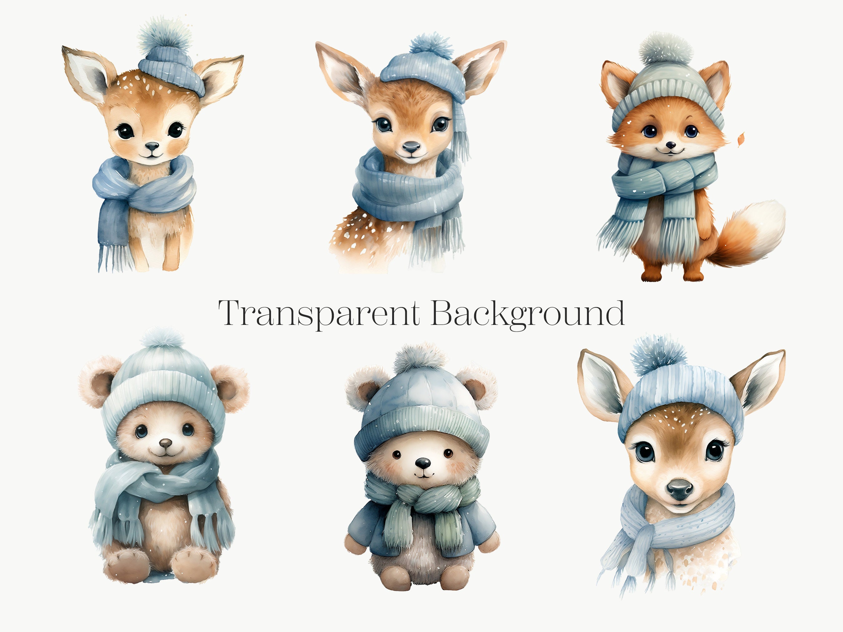 Forest Animals, Woodland Christmas Woodland Animal Clipart Winter ...