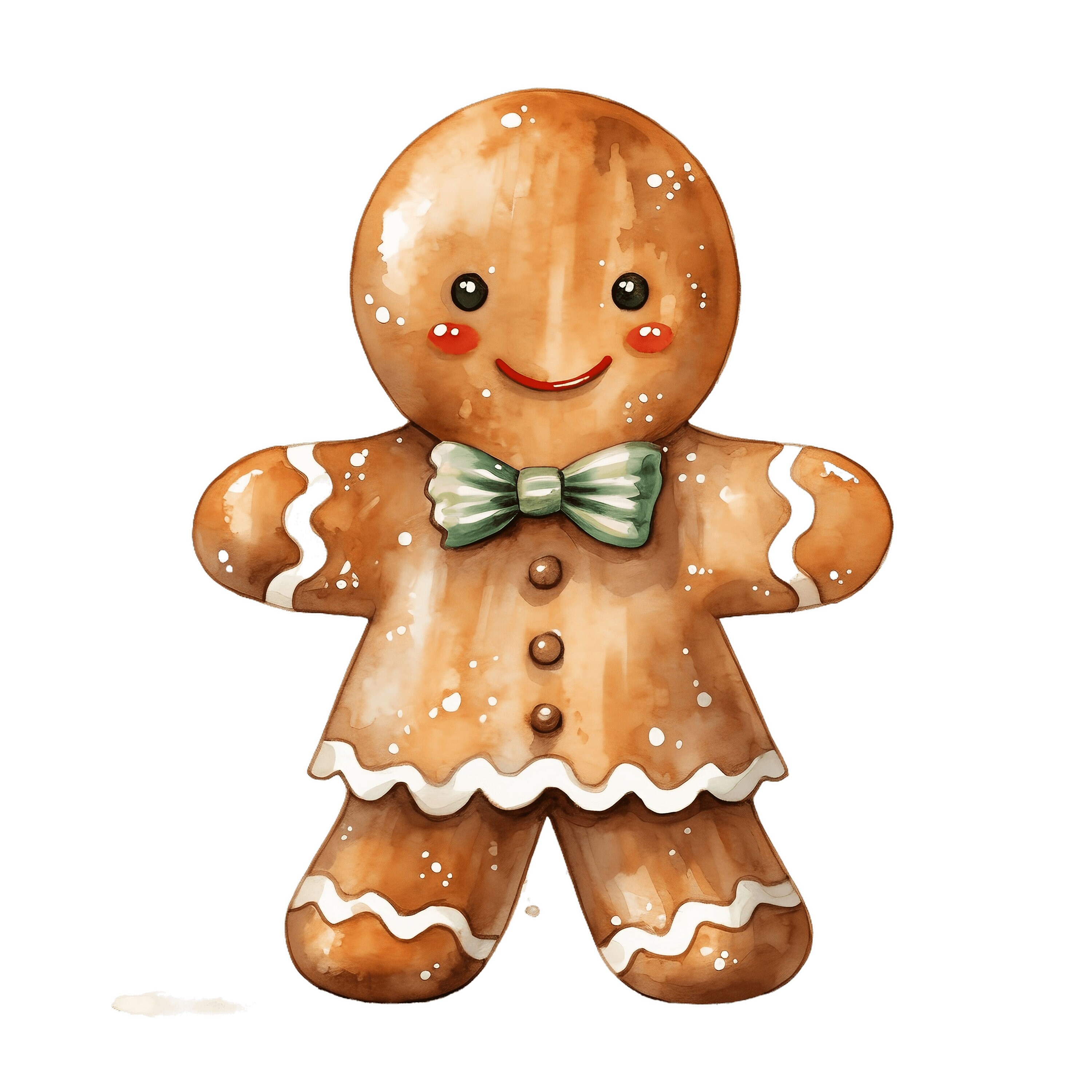 Gingerbread Man Clipart 10 Jpgs High Quality Jpg Digital - Etsy