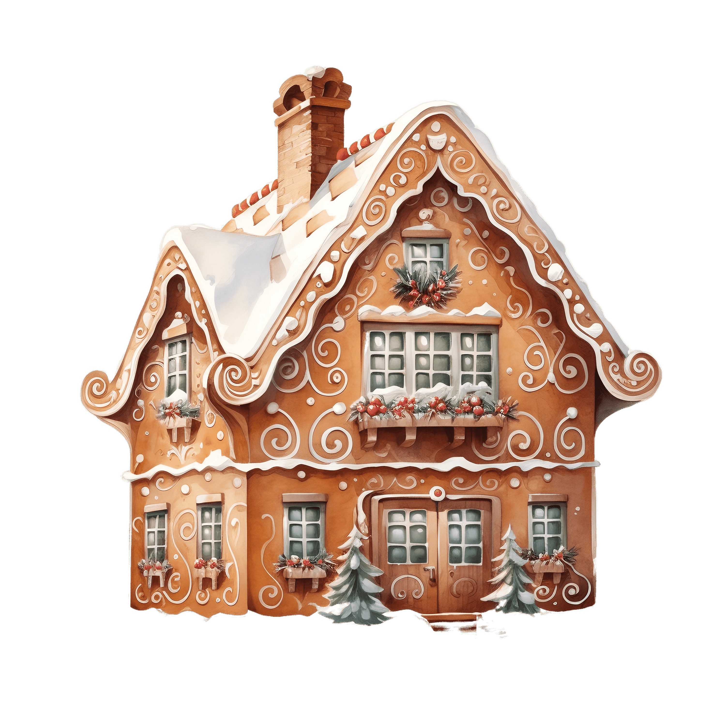 Gingerbread House Clipart 10 Jpgs Winter Clipart Christmas - Etsy