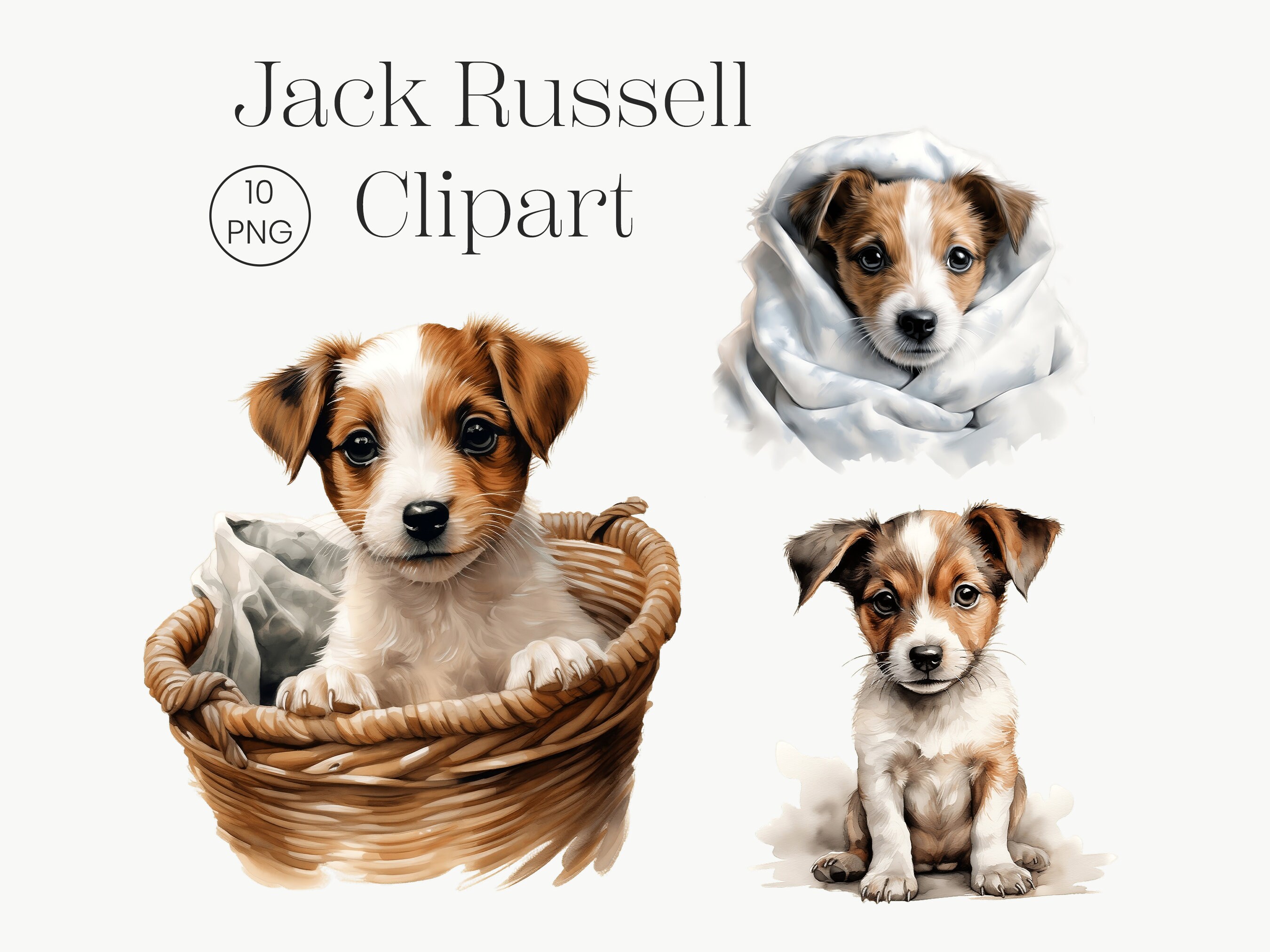 Jack Russell Clipart 10 High Quality PNG Dog PNG - Etsy