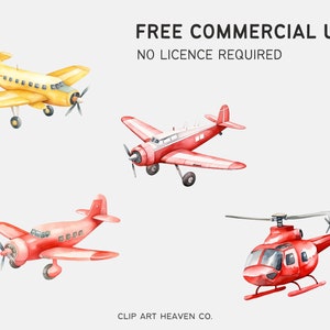 Airplane Clipart | 10 PNG | Watercolor Aviation Clipart Watercolor ...