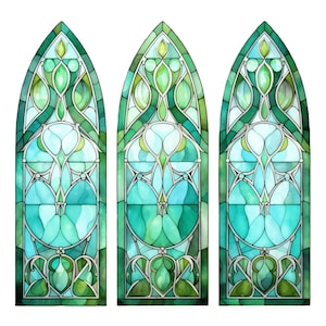 Emerald Stained Glass 10 JPG Windows Clipart Fantasy Clipart, Fantasy ...