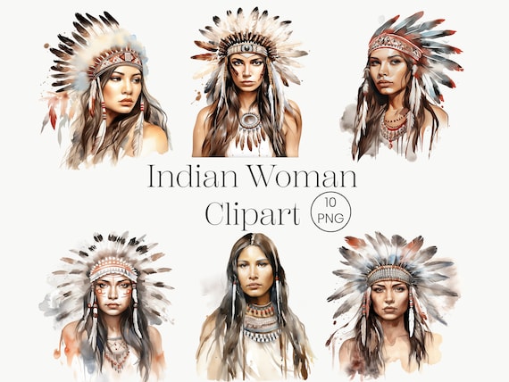 Native American Woman Clip Art