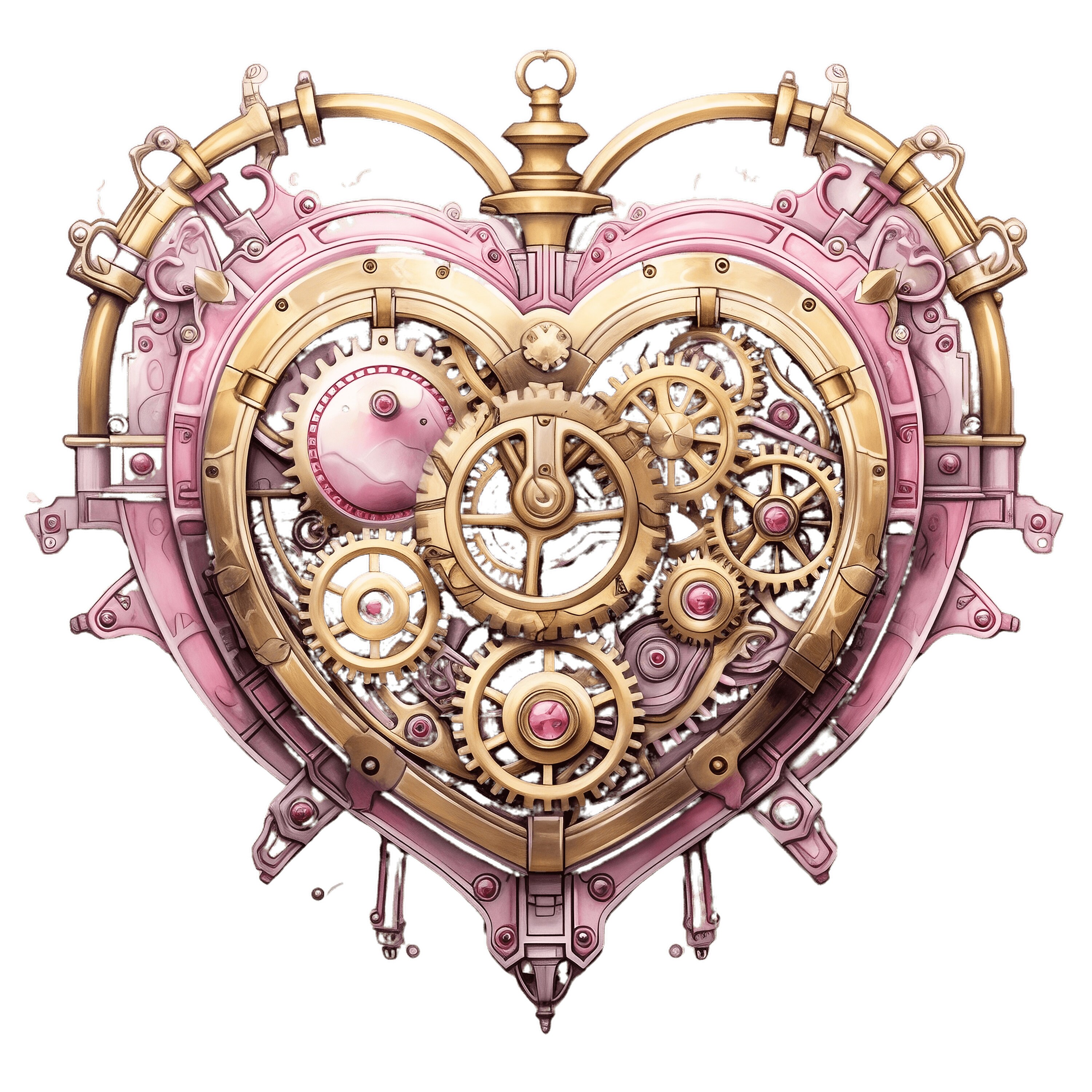 Steampunk Heart Clipart 10 High Quality JPG Heart Clipart - Etsy