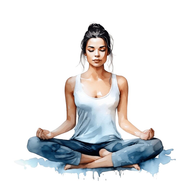 Yoga Clipart Meditation Clipart Yoga Studio 12 High Quality - Etsy