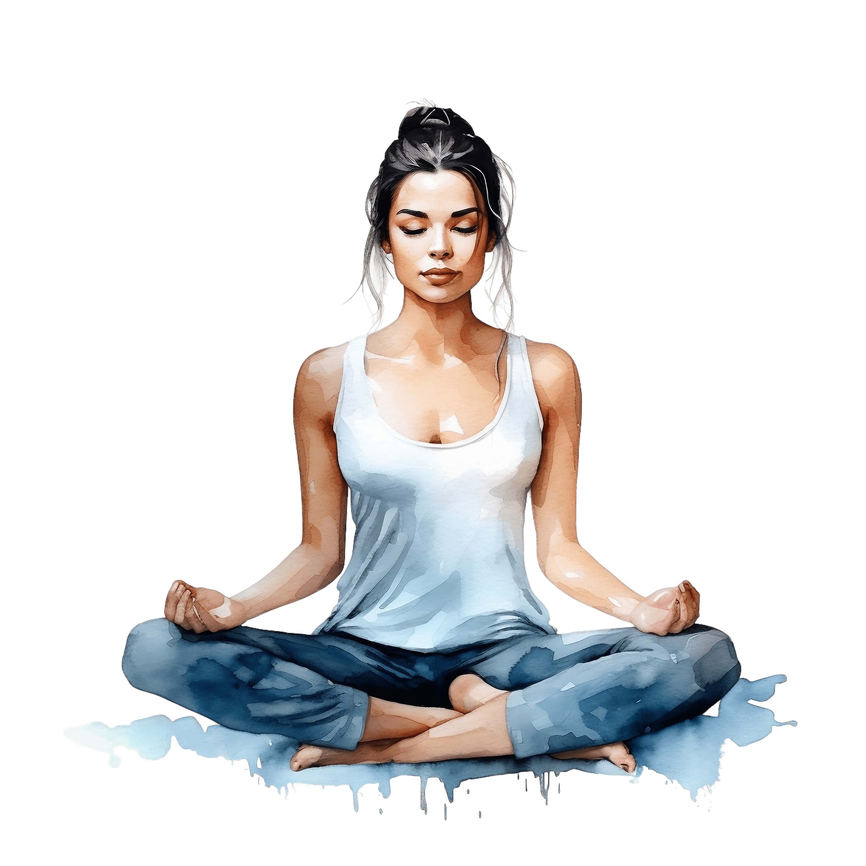 Yoga Clipart Meditation Clipart Yoga Studio 12 High Quality - Etsy