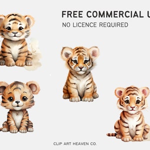 Cute Tiger Watercolor | 10 Transparent PNG | Png Tiger Clipart ...
