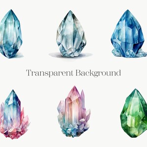 Gemstone Clipart Bundle | 10 Transparent PNG | Crystals Clip Art Gems ...
