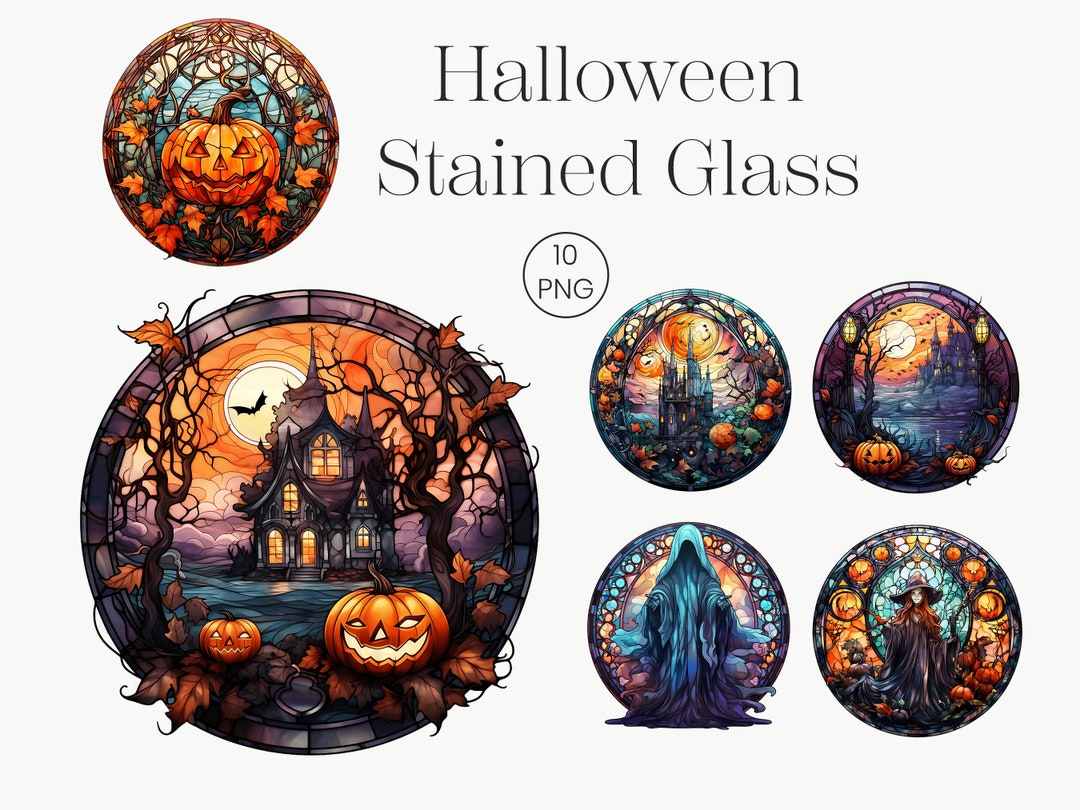 Halloween Stained Glass Clipart | 10 High Quality Transparent PNG ...