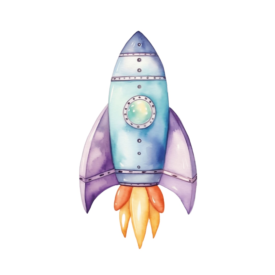 Watercolor Space Clipart Bundle 10 JPG Rocket Clipart, Astronaut ...