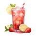 Strawberry Lemonade Clipart 10 High Quality JPG Summer Cocktail Clipart ...