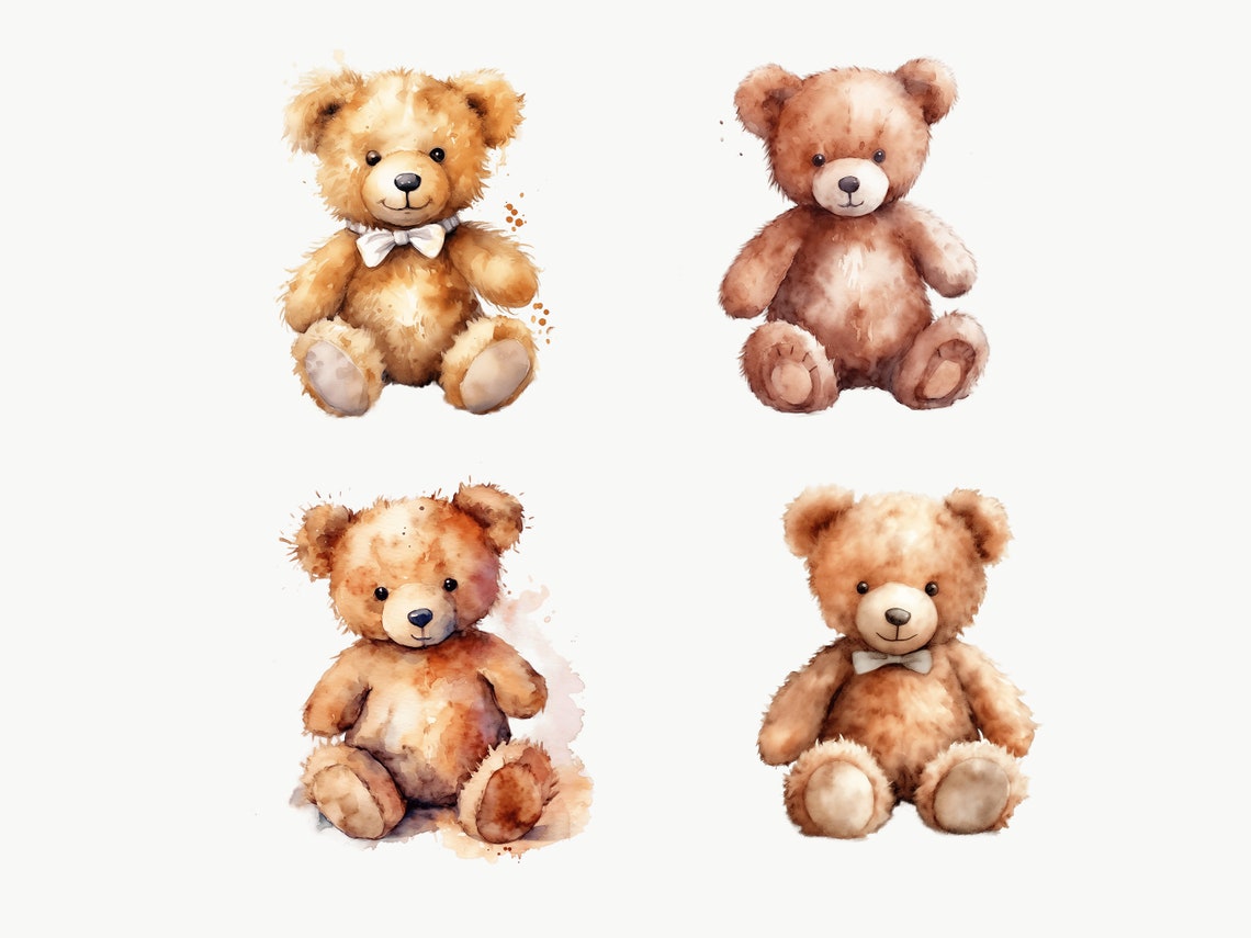 Teddy Bear Clipart Collection | 10 Transparent Pngs | Cute Teddy ...