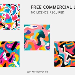 Modern Abstract Shapes Digital Paper | 10 JPG | Patterns, Trendy Mod ...