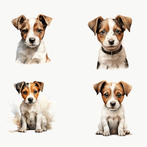 Jack Russell Clipart | 10 High Quality PNG | Dog PNG Watercolor Dog ...