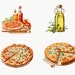 Watercolor Pizza Clipart, 10 Transparent PNG, Bakery PNG, Italian Food ...