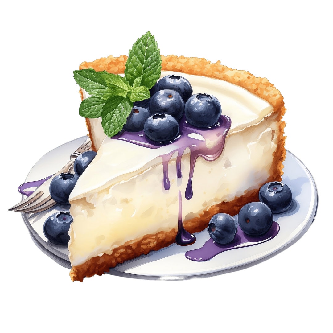 Cheesecake Clipart PNG | 10 JPG | Watercolor Cake Baking Clipart Food ...